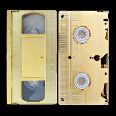 Metallic Gold VHS Shell w/T-130 Tape - VHS is LIFE